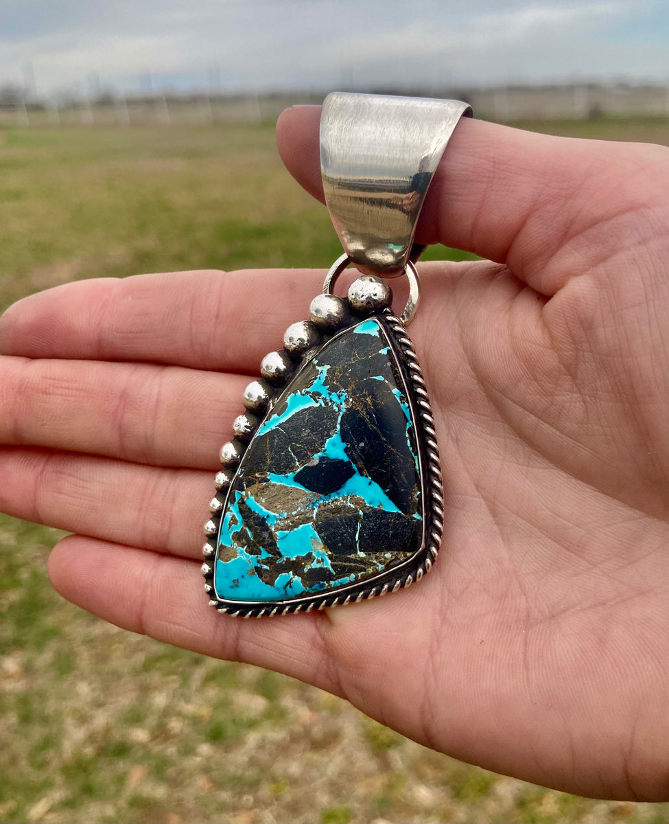 Apache Blue Pendant – KT Silver Works